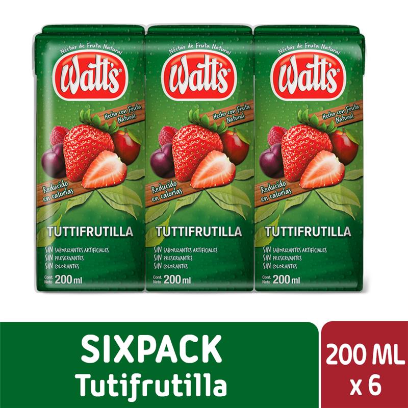 Néctar Watt's TuttiFrutilla 6x200ml I El Buen Vecino